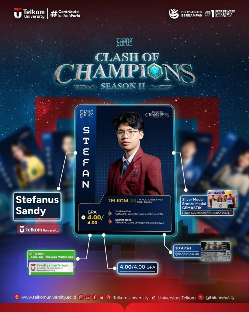 Stefan, Peserta Clash of Champion season II dari FIT | Kemahasiswaan FIT